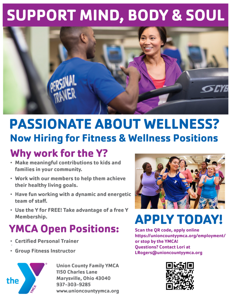 Now Hiring for Fitness and Wellness Positions – UNION COUNTY FAMILY YMCA