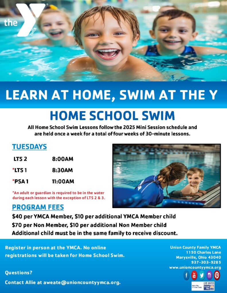 Homeschool swim packet 2025 – UNION COUNTY FAMILY YMCA
